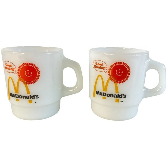 McDonald's | Dining | 2 Fire King Mcdonalds Good Morning Mugs Sunshine ...